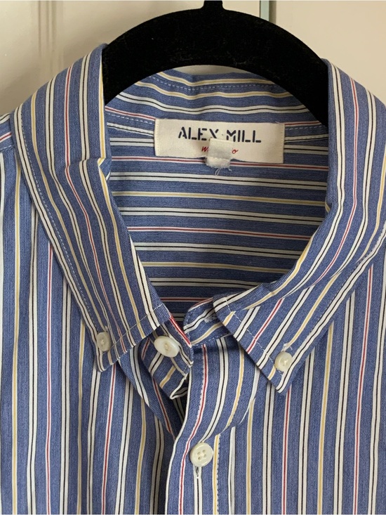 Alex Mill | Shirts | Alex Mill Mens Blue Multistripe Buttondown Shirt ...